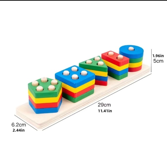 Toys | Montessori Wooden Puzzle Stacker | Poshmark
